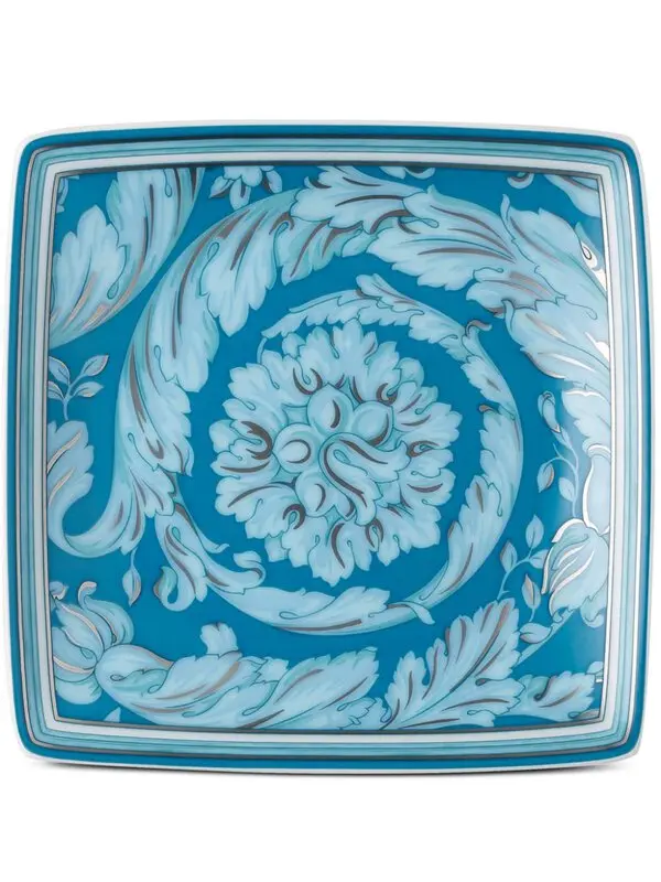 Versace Barrocco Coppeta Porcelain Plate - Blue