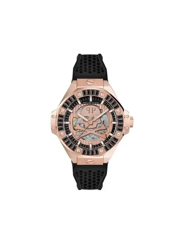 Philipp Plein Keleton Royal 46mm Bracelet Watch - Pink
