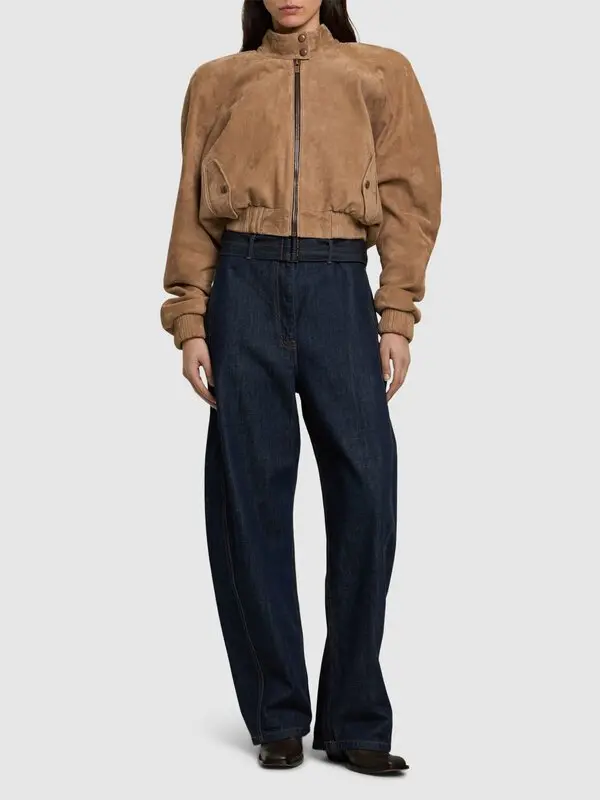 Magda Butrym - MAGDA BUTRYM Suede Bomber Jacket