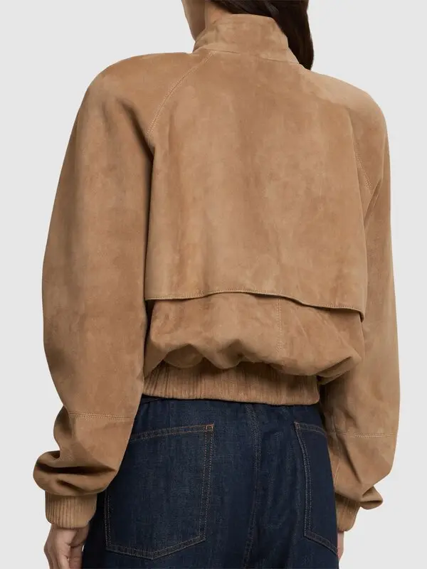 Magda Butrym - MAGDA BUTRYM Suede Bomber Jacket