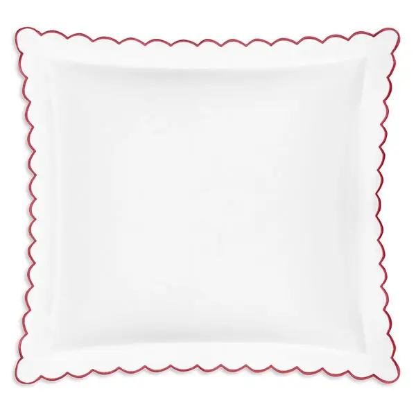 MATOUK Dakota Percale Euro Sham - Red