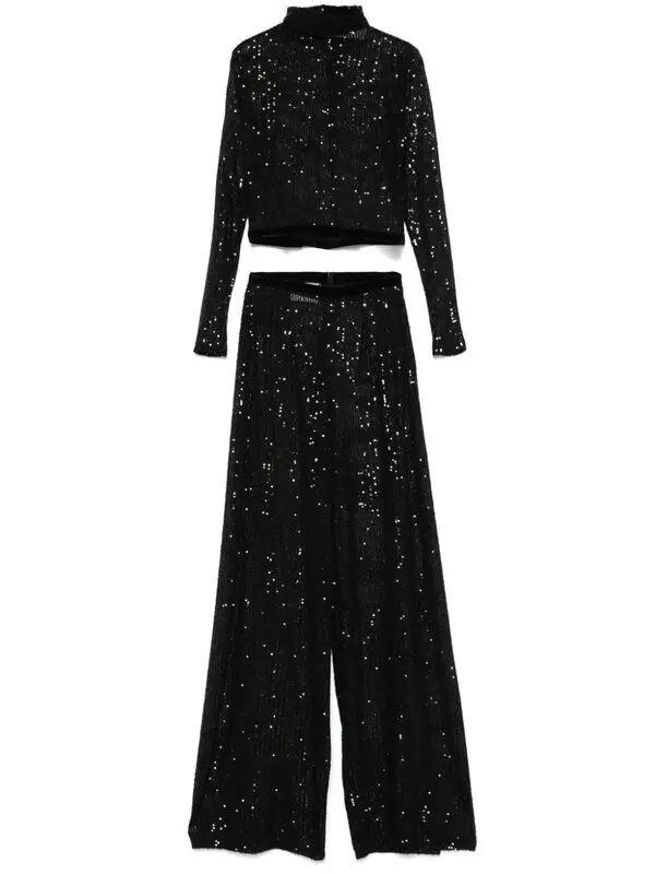 ATU BODY COUTURE Sequin-embellished Trousers Set