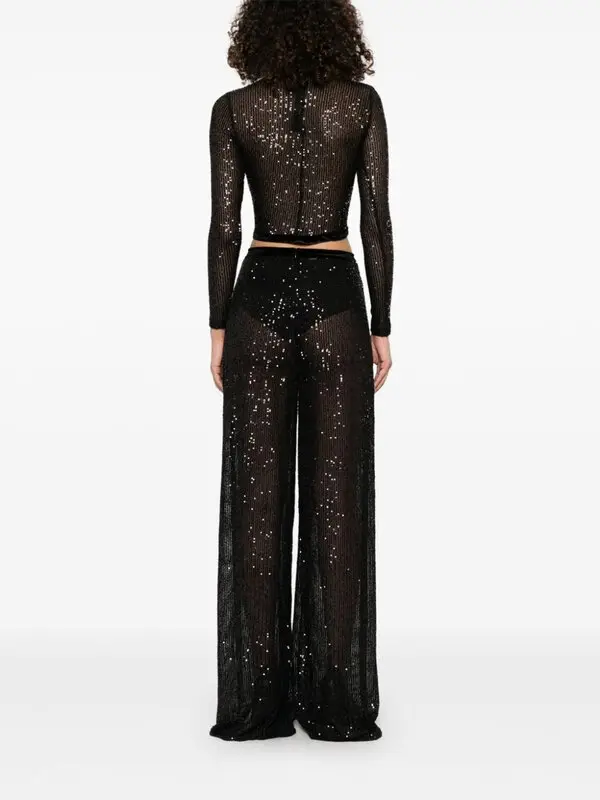ATU BODY COUTURE Sequin-embellished Trousers Set