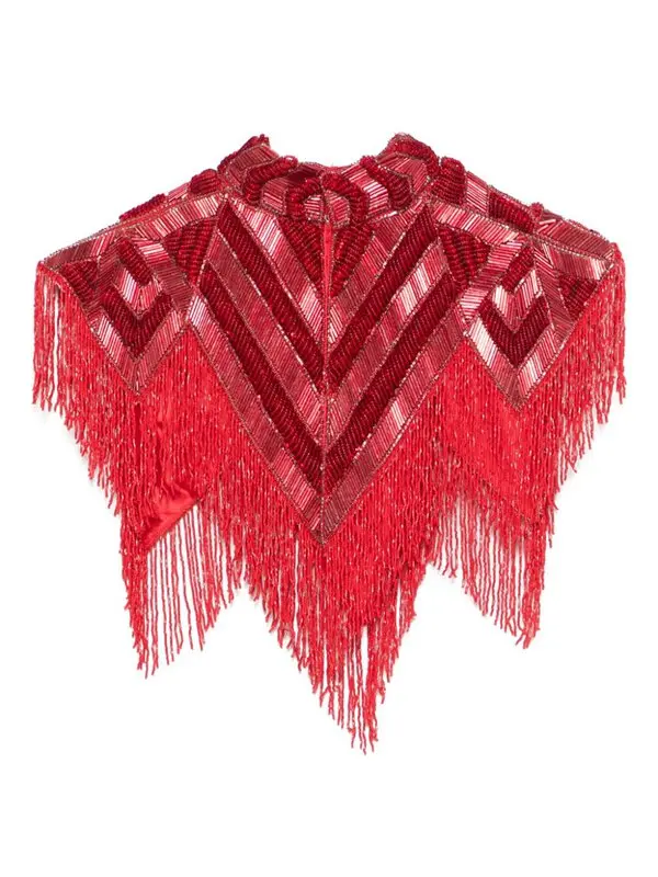 ATU BODY COUTURE Bead-detailed Top - Red