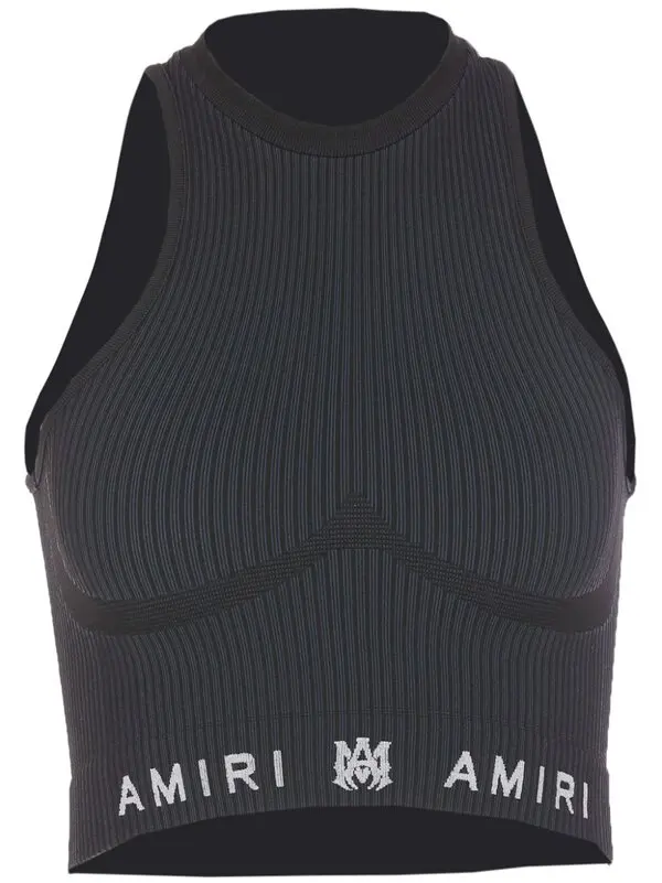 Amiri Ribbed Top - Black