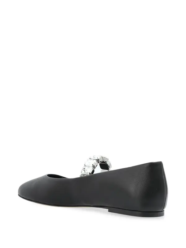 Casadei Crystal-embellished Ballerinas - Black