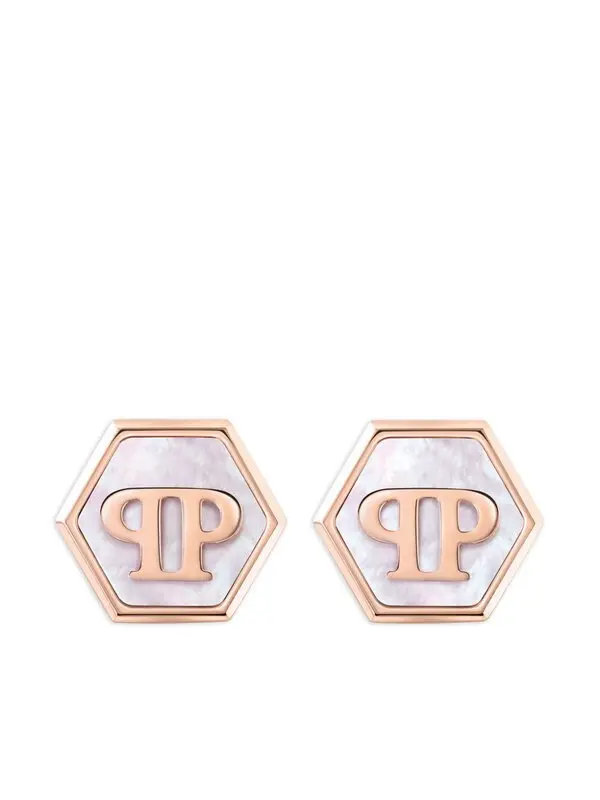 Philipp Plein Mini Logo Stud Earrings - Pink