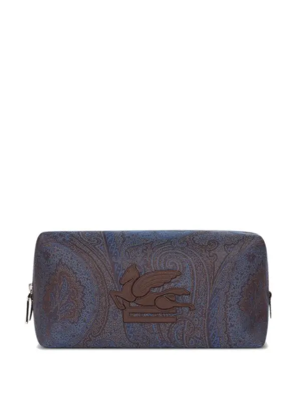 Etro Paisley Print Wash Bag - Blue