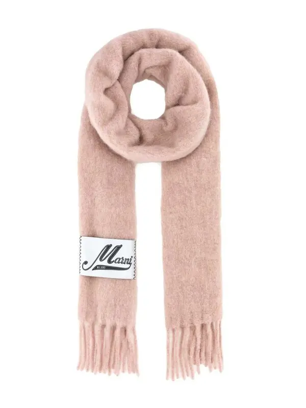 Marni Fringed Scarf - Pink
