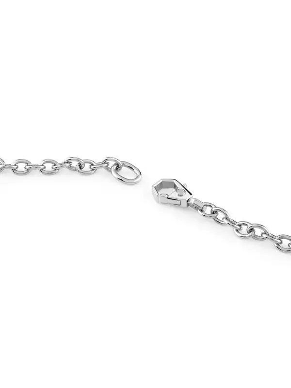 Philipp Plein Gothic Tag Pendant Necklace - Silver