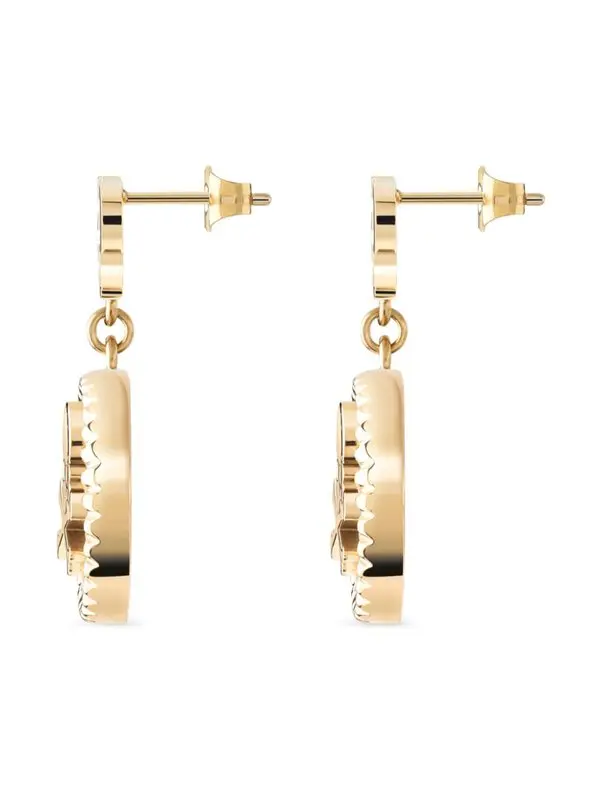 Philipp Plein Mini Logo Drop Earrings
