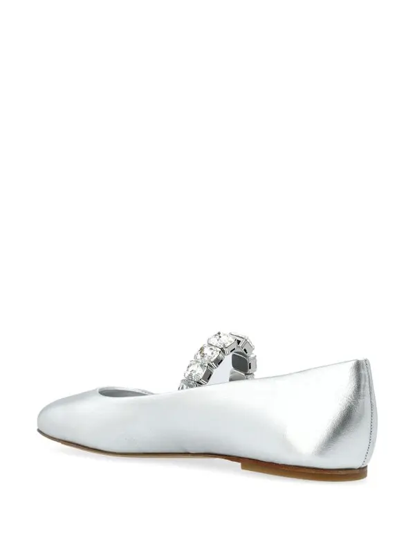 Casadei Poppy Ballerina Flats - Silver