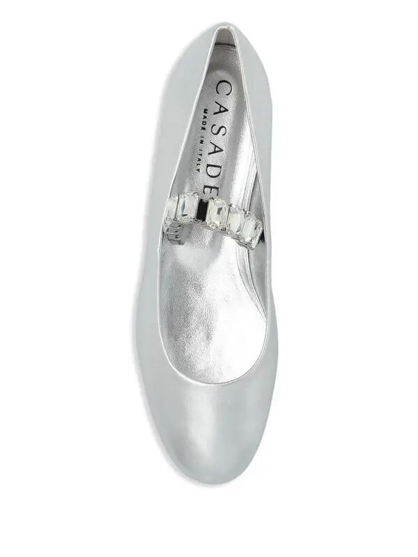 Casadei Poppy Ballerina Flats - Silver