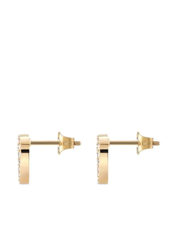 Philipp Plein Rocked Hearts Stud Earrings - Gold
