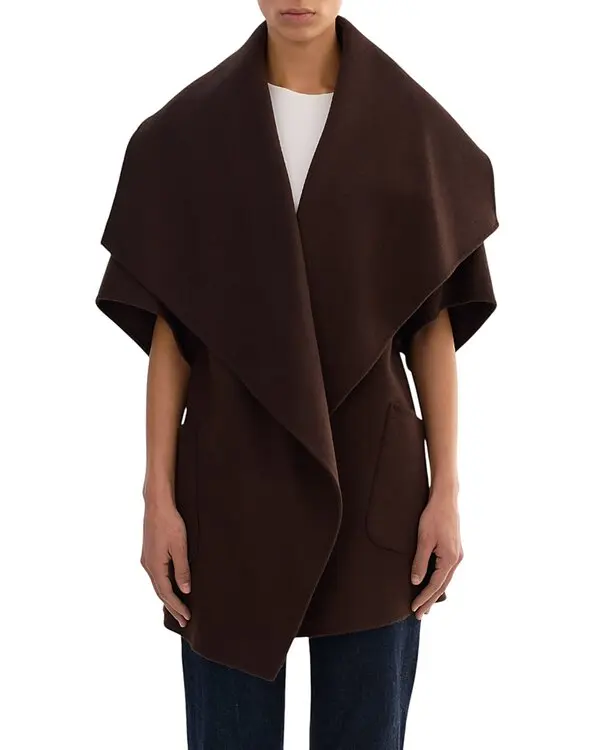 LAMARQUE Penelope Oversized Coat - Dark Brown