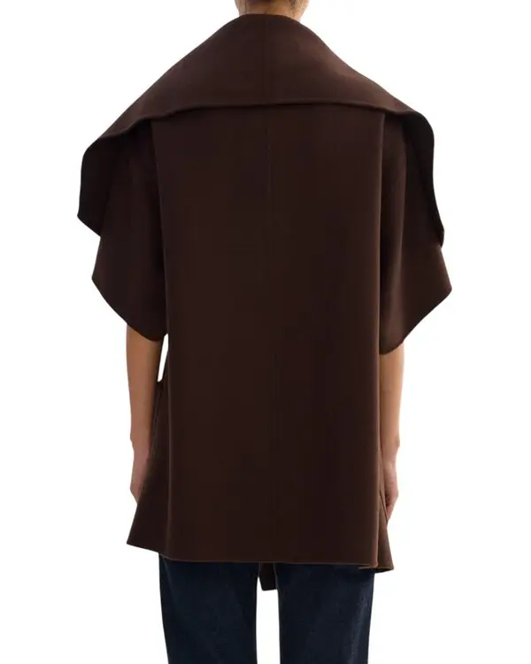 LAMARQUE Penelope Oversized Coat - Dark Brown