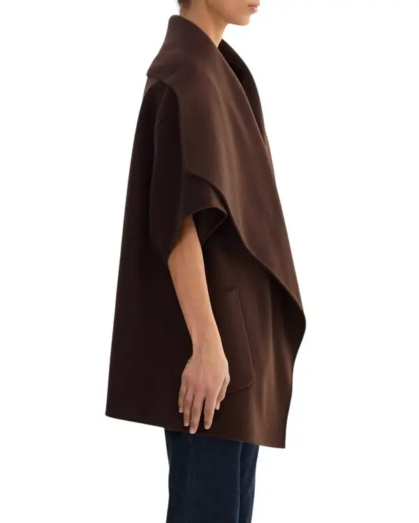 LAMARQUE Penelope Oversized Coat - Dark Brown
