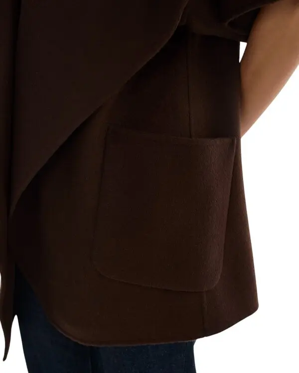 LAMARQUE Penelope Oversized Coat - Dark Brown