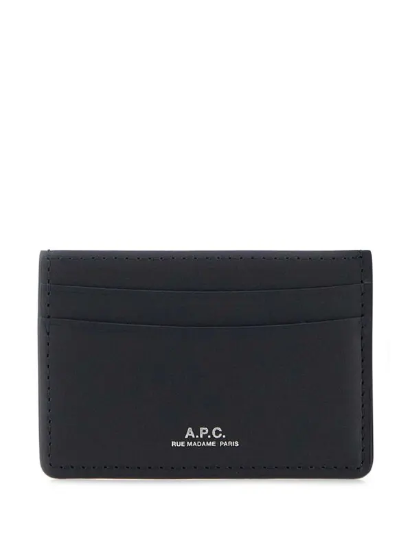 A.p.c. Leather Cardholder - Blue