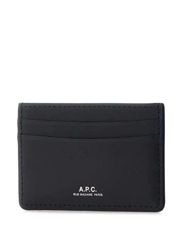 A.p.c. Leather Cardholder - Blue