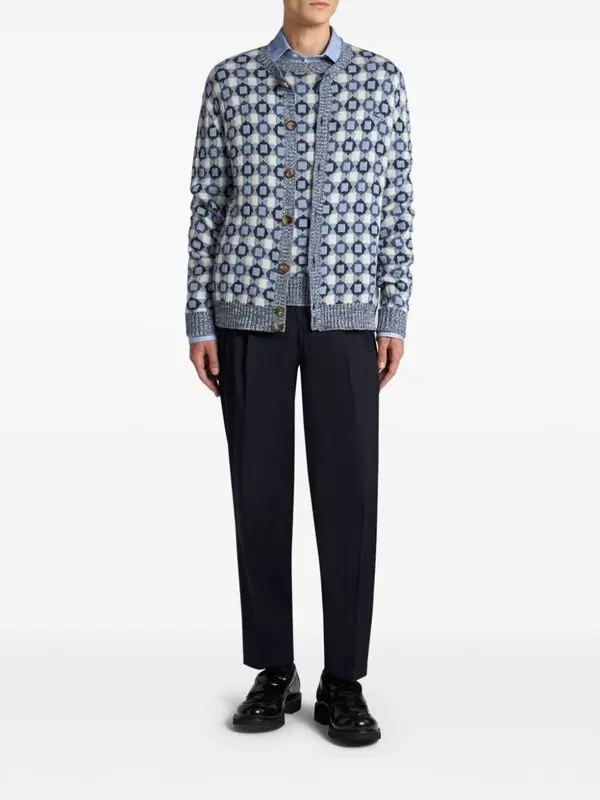 Etro Patterned Jacquard Cardigan