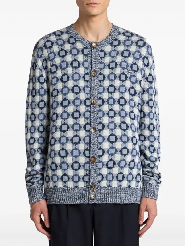 Etro Patterned Jacquard Cardigan