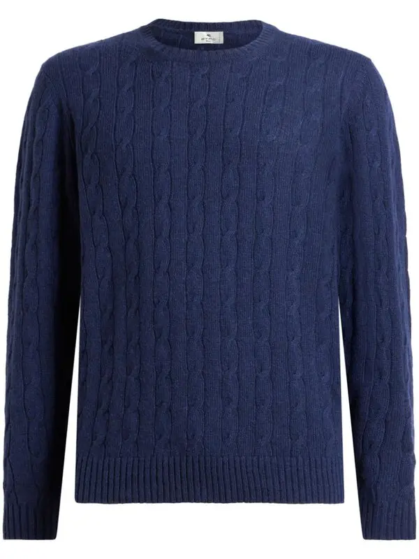 Etro Cable-knit Cashmere Sweater - Blue