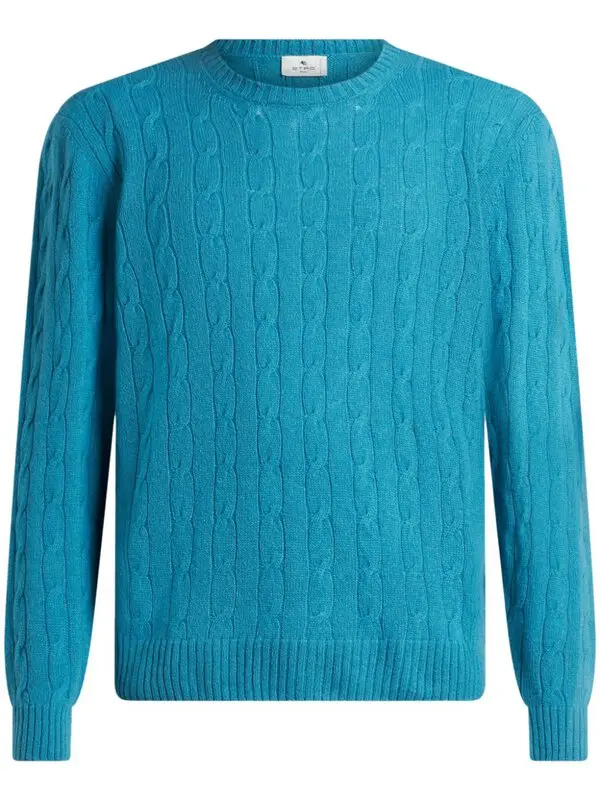 Etro Cable-knit Cashmere Sweater - Blue