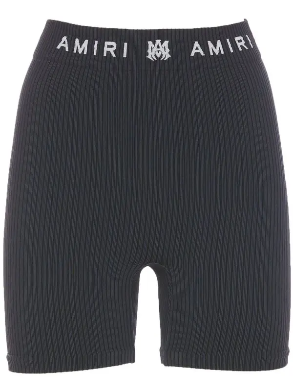 Amiri Ribbed Shorts - Black