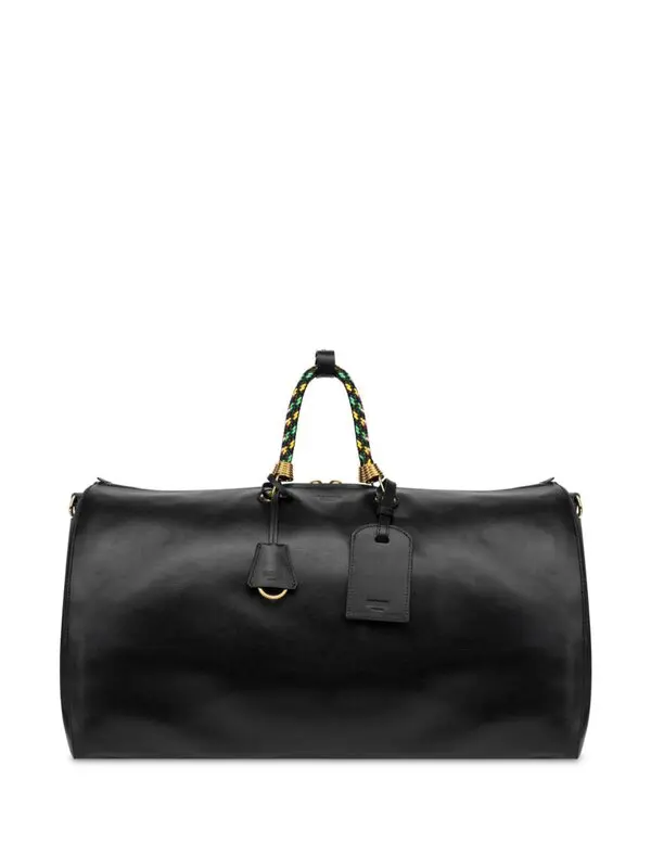 Moschino Zip-up Leather Duffle Bag