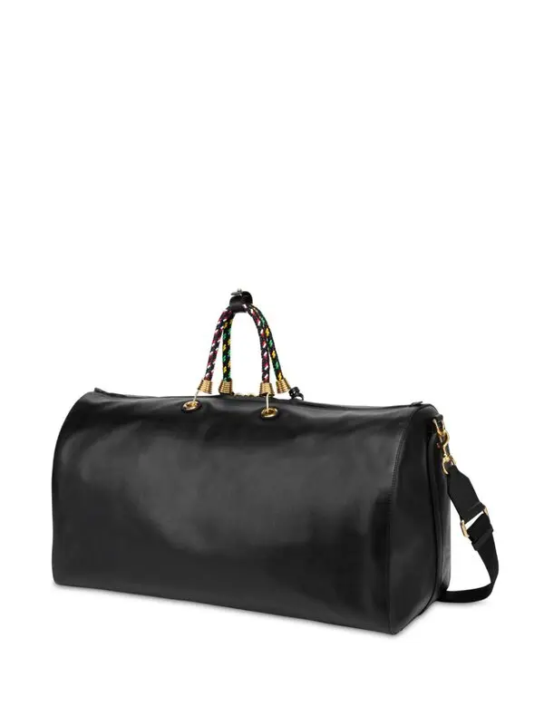 Moschino Zip-up Leather Duffle Bag