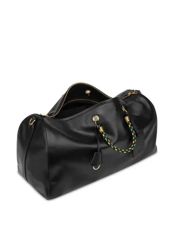 Moschino Zip-up Leather Duffle Bag