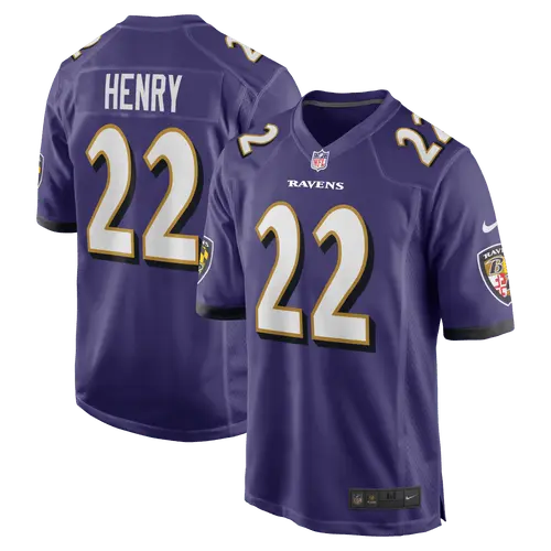 Nike Derrick Henry Baltimore Ravens Game Player Jersey - Purple