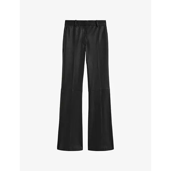 JOSEPH Tafira Flared-leg Leather Trousers