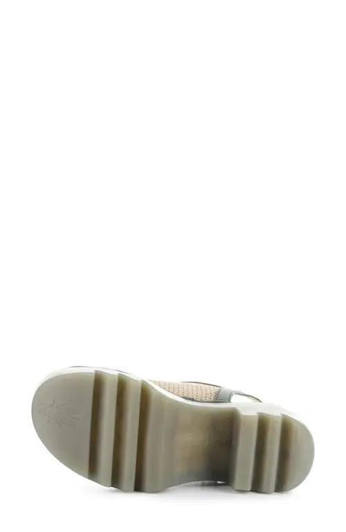 Fly London Teif Platform Sandals - Taupe/ Khaki
