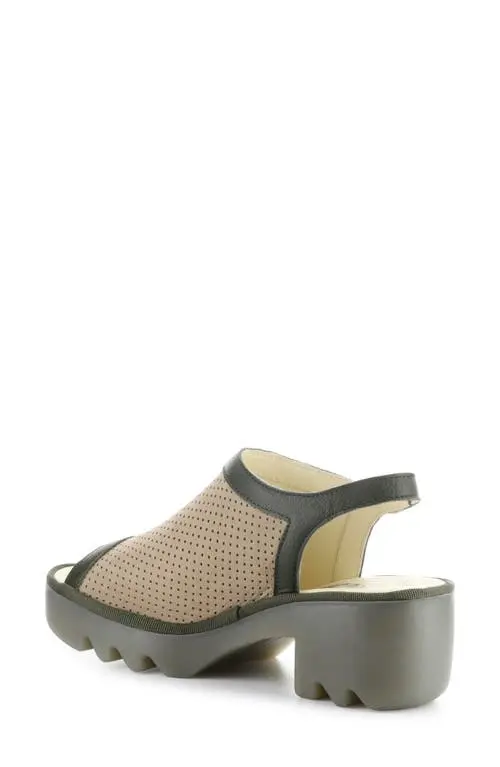 Fly London Teif Platform Sandals - Taupe/ Khaki