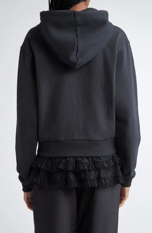 Buy Sandy Liang Regina Star Cotton Zip Hoodie - Black At 40% Off