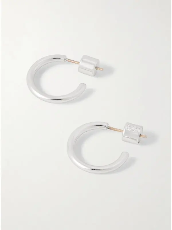 JENNIFER FISHER Thread Huggie Hoop Earrings - Silver