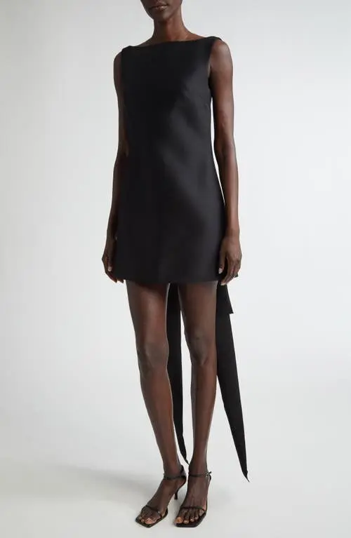 GIA STUDIOS Bowie Wool & Silk Broadcloth Minidress