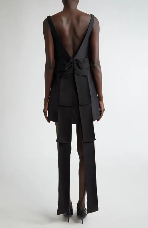GIA STUDIOS Bowie Wool & Silk Broadcloth Minidress
