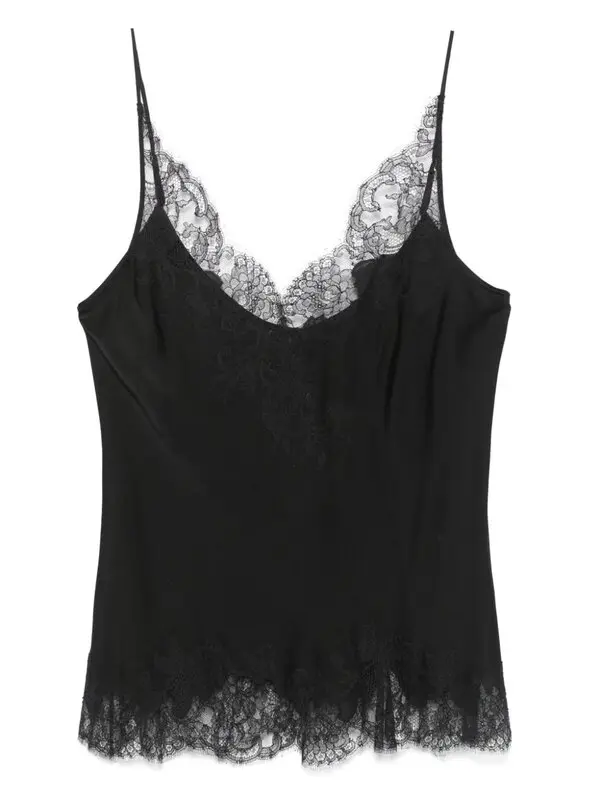 Carine Gilson Silk Camisole - Black