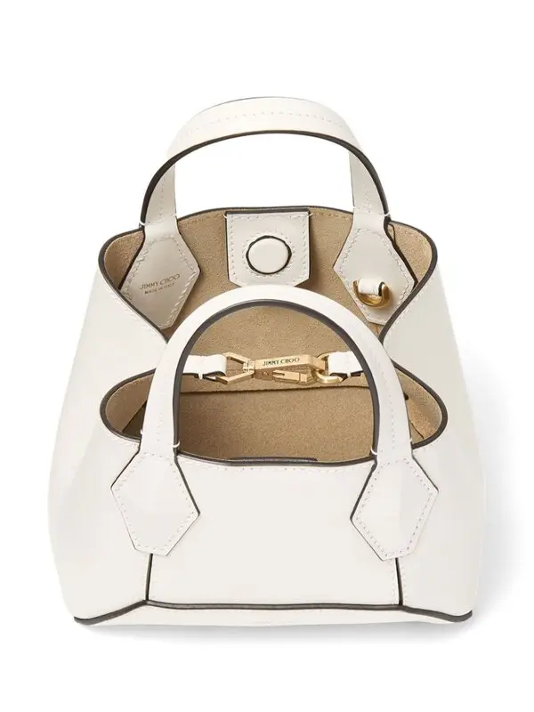 JIMMY CHOO Mini Leather Tote - Neutrals