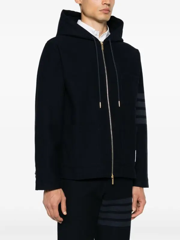 Thom Browne 4-bar Stripe Hooded Jacket