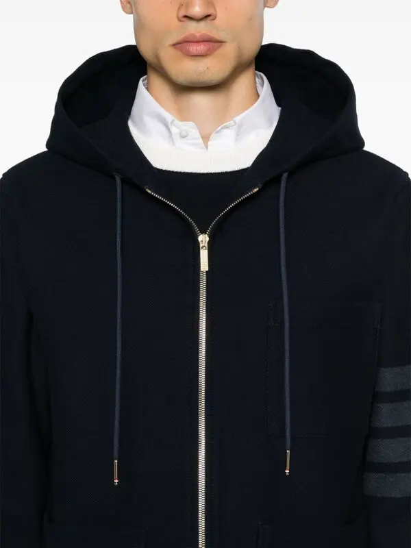 Thom Browne 4-bar Stripe Hooded Jacket