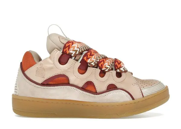 LANVIN Curb Sneaker - Pale Pink/mango