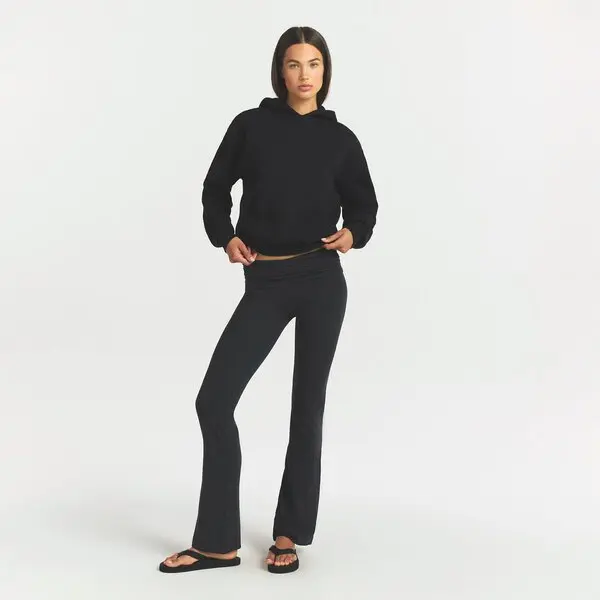 SKIMS Cotton Fleece Hoodie - Onyx