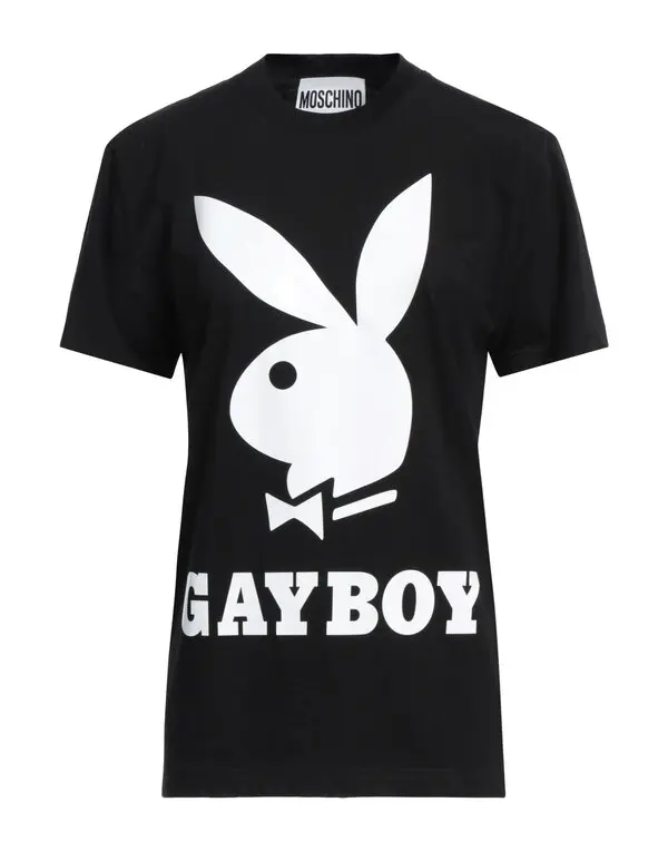 MOSCHINO X PLAYBOY Logo-print T-shirt