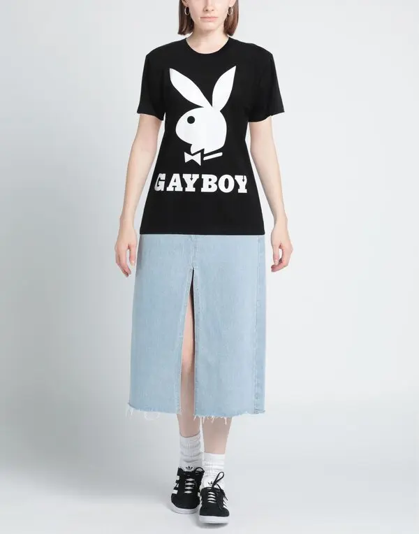 MOSCHINO X PLAYBOY Logo-print T-shirt