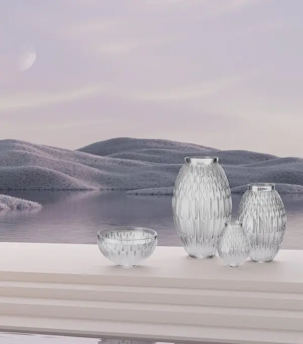 Lalique Crystal Plumes Bowl