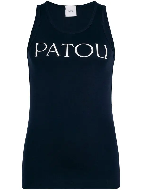 PATOU Logo-print Tank Top - Blue